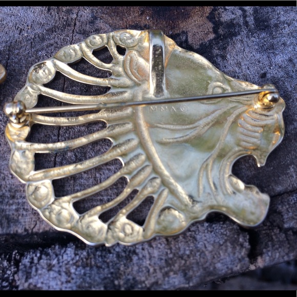 Vintage | Jewelry | Vintage Mma Gold Persian Roaring Lion Brooch Pin ...